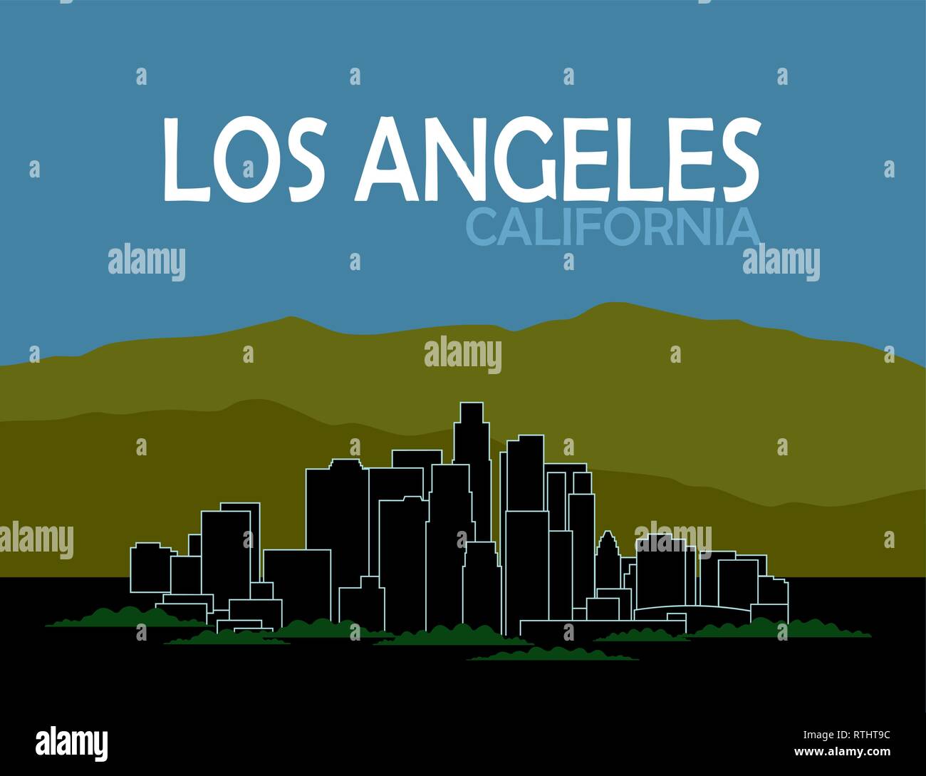 Los Angeles California Stock Vector Image & Art - Alamy