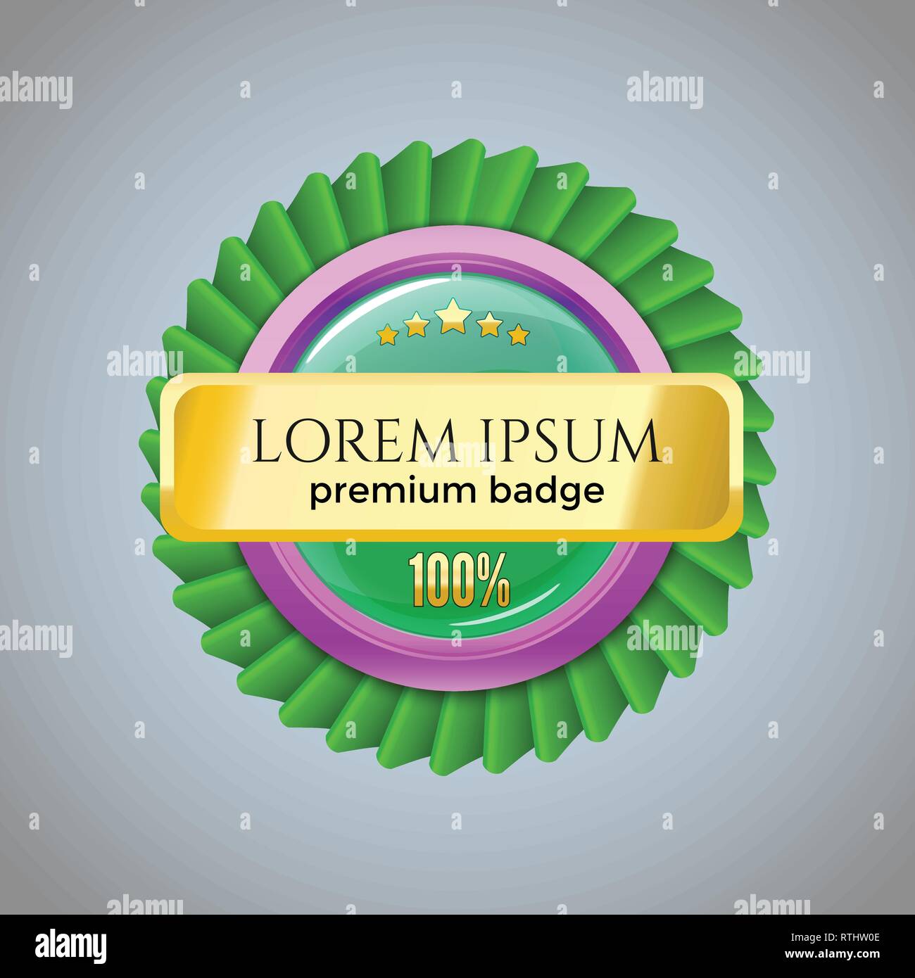 Premium golden badge Stock Vector Images - Alamy