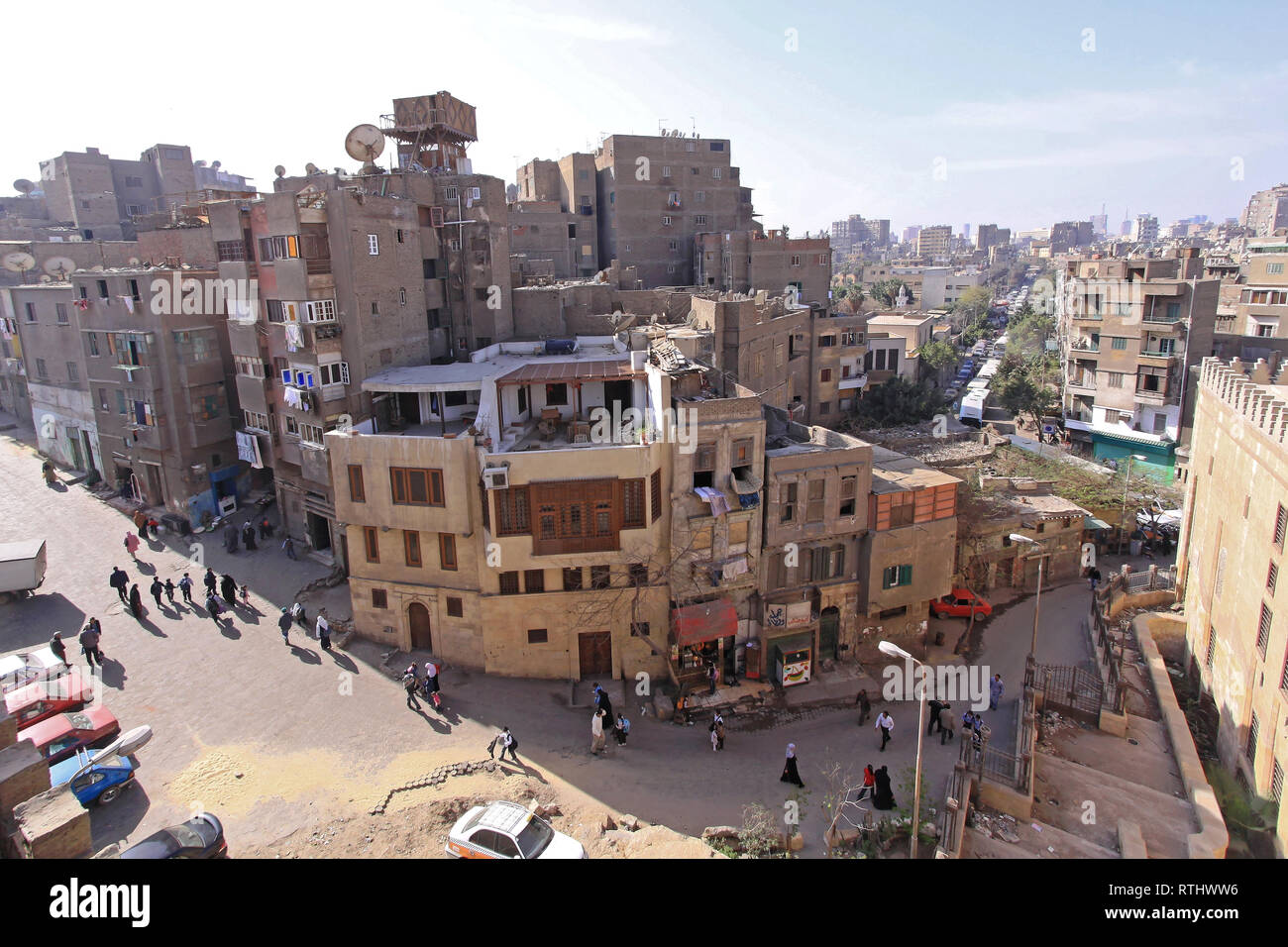 Cairo, Egypt - March 02, 2010: Dirty Buildings and Garbage at ...