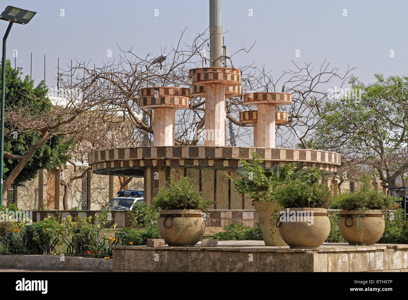 Cairo, Egypt - March 03, 2010: Memorial Fountain Landmark in Cairo ...