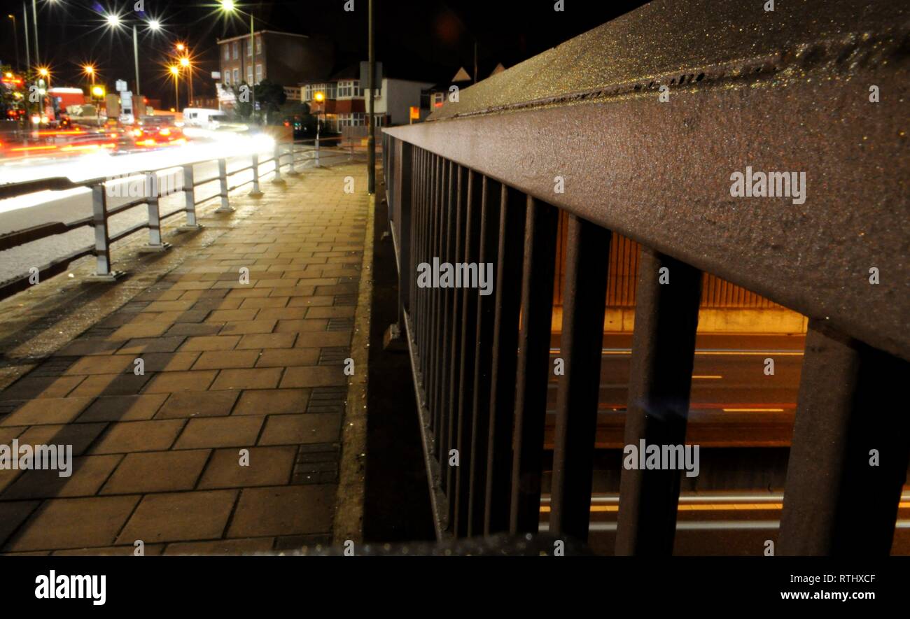 Bridge over M1 near Apex Corner, London Stock Photo - Alamy