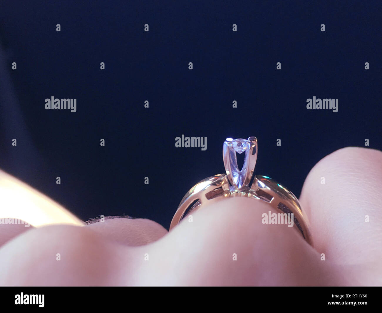 Hand Holding Diamond Ring High Resolution Stock Photography and Images ...