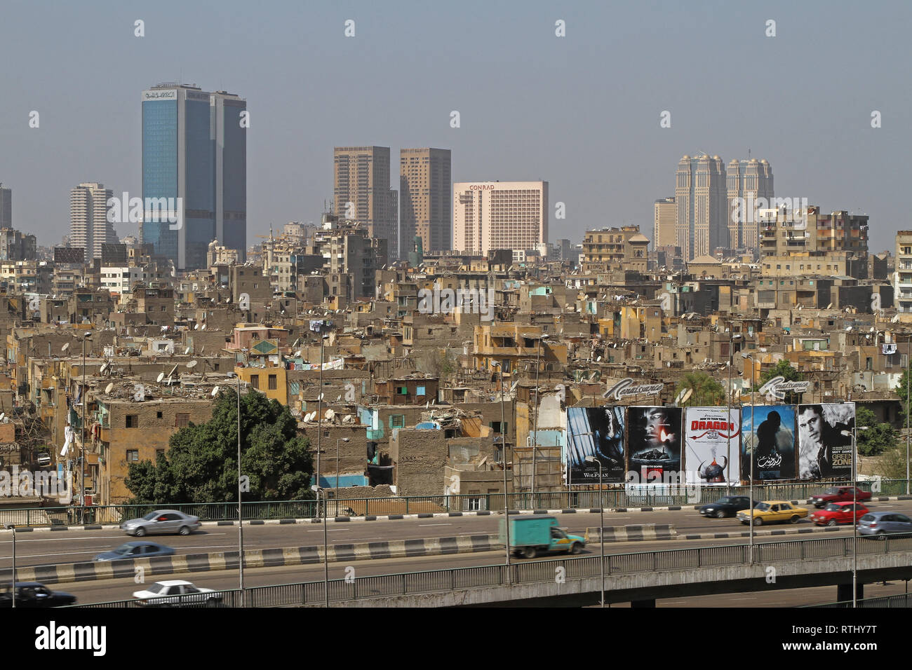 Cairo, Egypt - March 03, 2010: Downtown Cityscape in Central Cairo ...