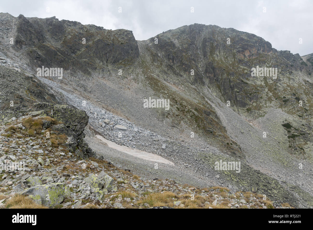 Rocky Landscape from Hiking Route to climbing Musala peak, Rila ...