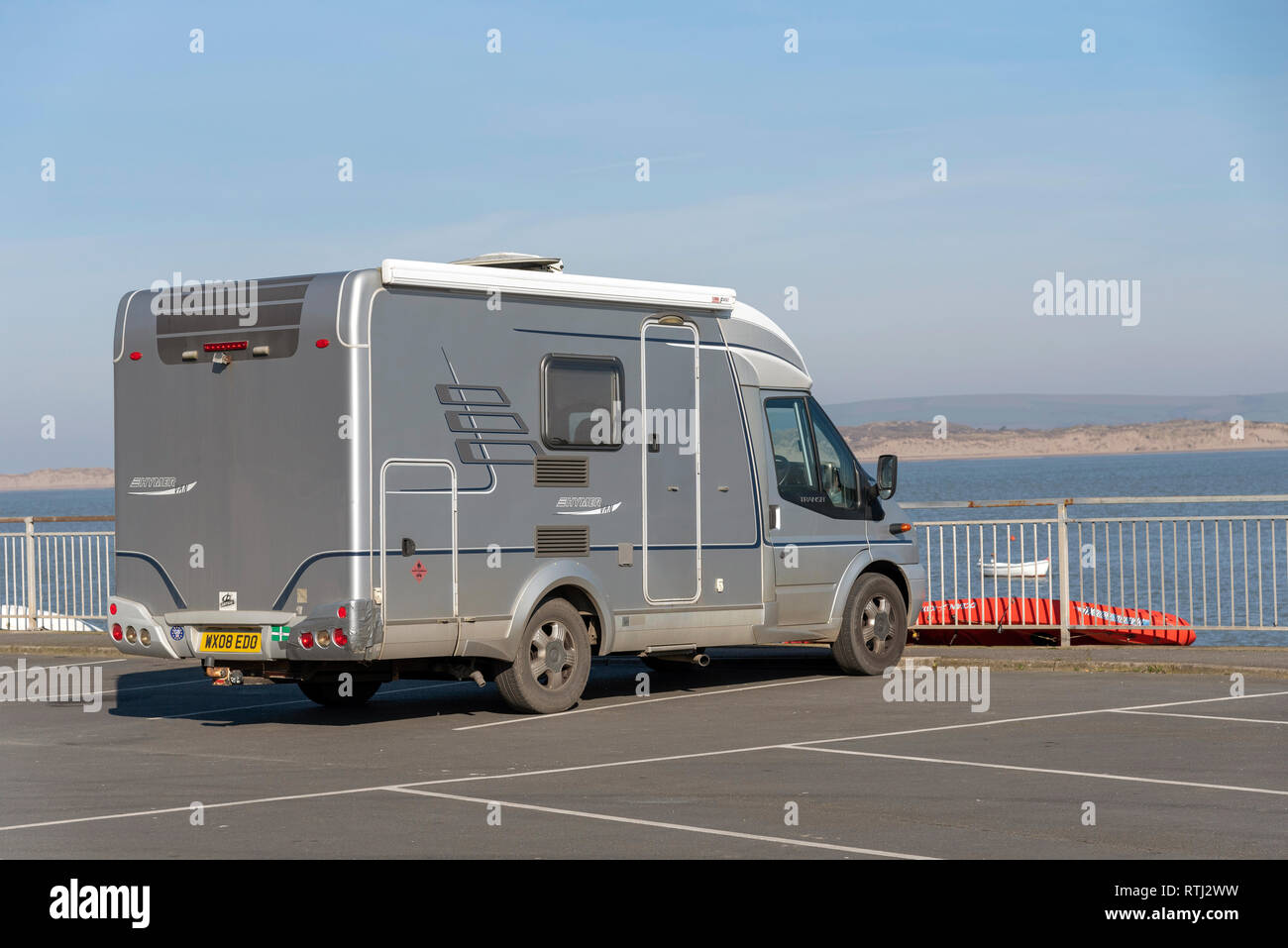 Appledore, North devon, England, UK. February 2019. A Ford Hymer ...