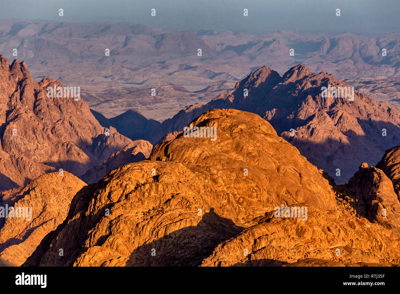 Sunrise, Mount Sinai, Gabal Musa, Sinai peninsula, Egypt Stock Photo ...