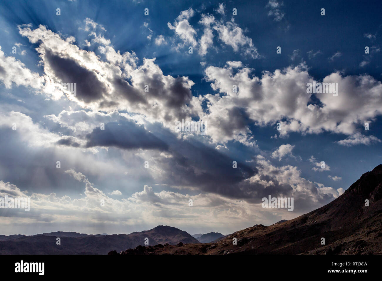 Sunrise, Mount Sinai, Gabal Musa, Sinai peninsula, Egypt Stock Photo ...