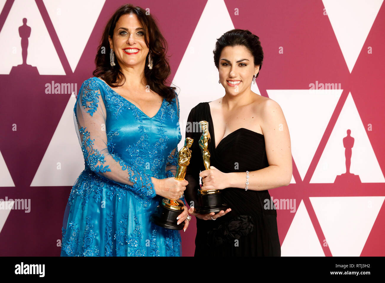 Melissa Berton and Rayka Zehtabchi, winners of Best Documentary Short ...