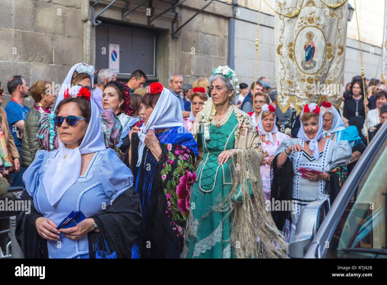 Religious procession for Festival of San Isidro, May 15, Madrid, Spain ...