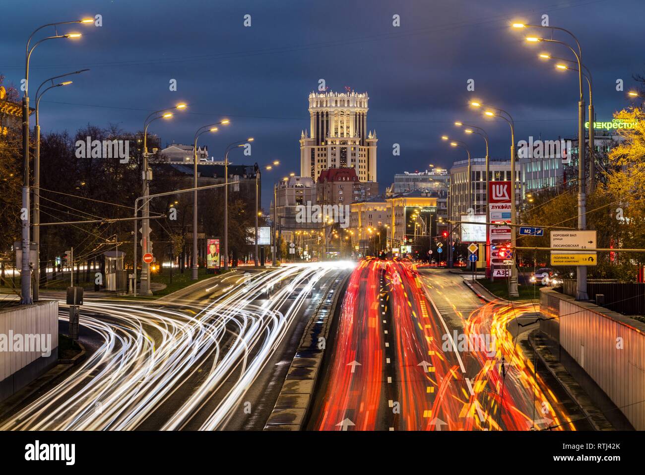 Russia, Moscow. Garden Ring circular ring road avenue Stock Photo - Alamy