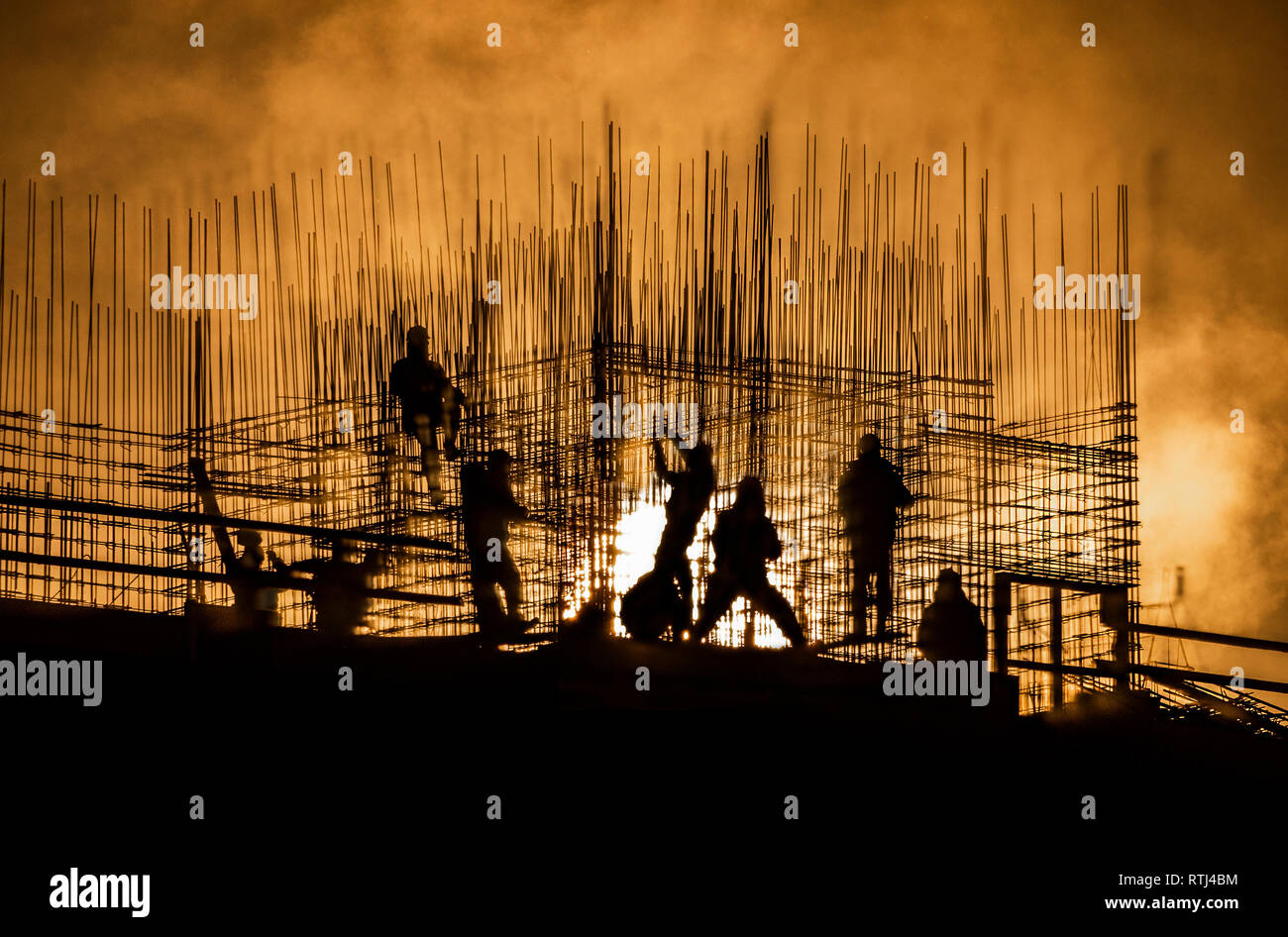 Russia, Moscow. Construction of the new residential complex Stock Photo ...