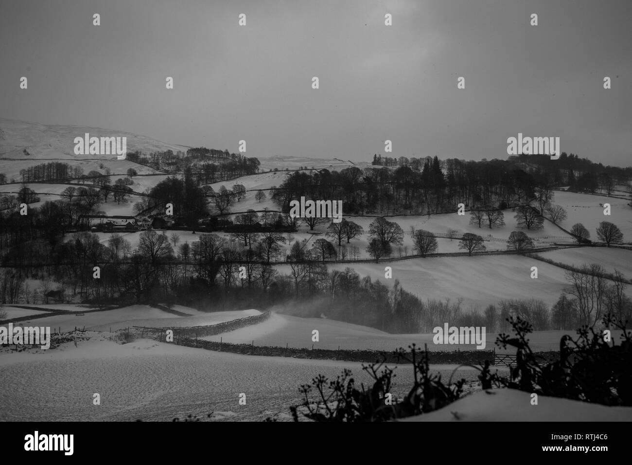 Lake district world heritage site Black and White Stock Photos & Images ...