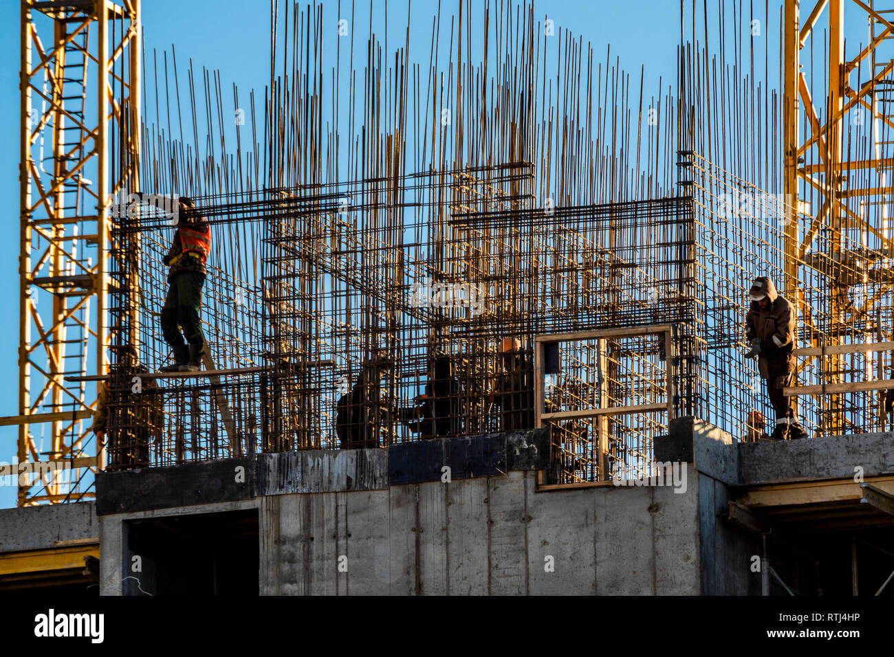 Russia, Moscow. Construction of the new residential complex Stock Photo ...