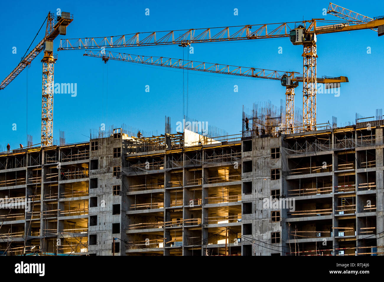 Russia, Moscow. Construction of the new residential complex Stock Photo ...