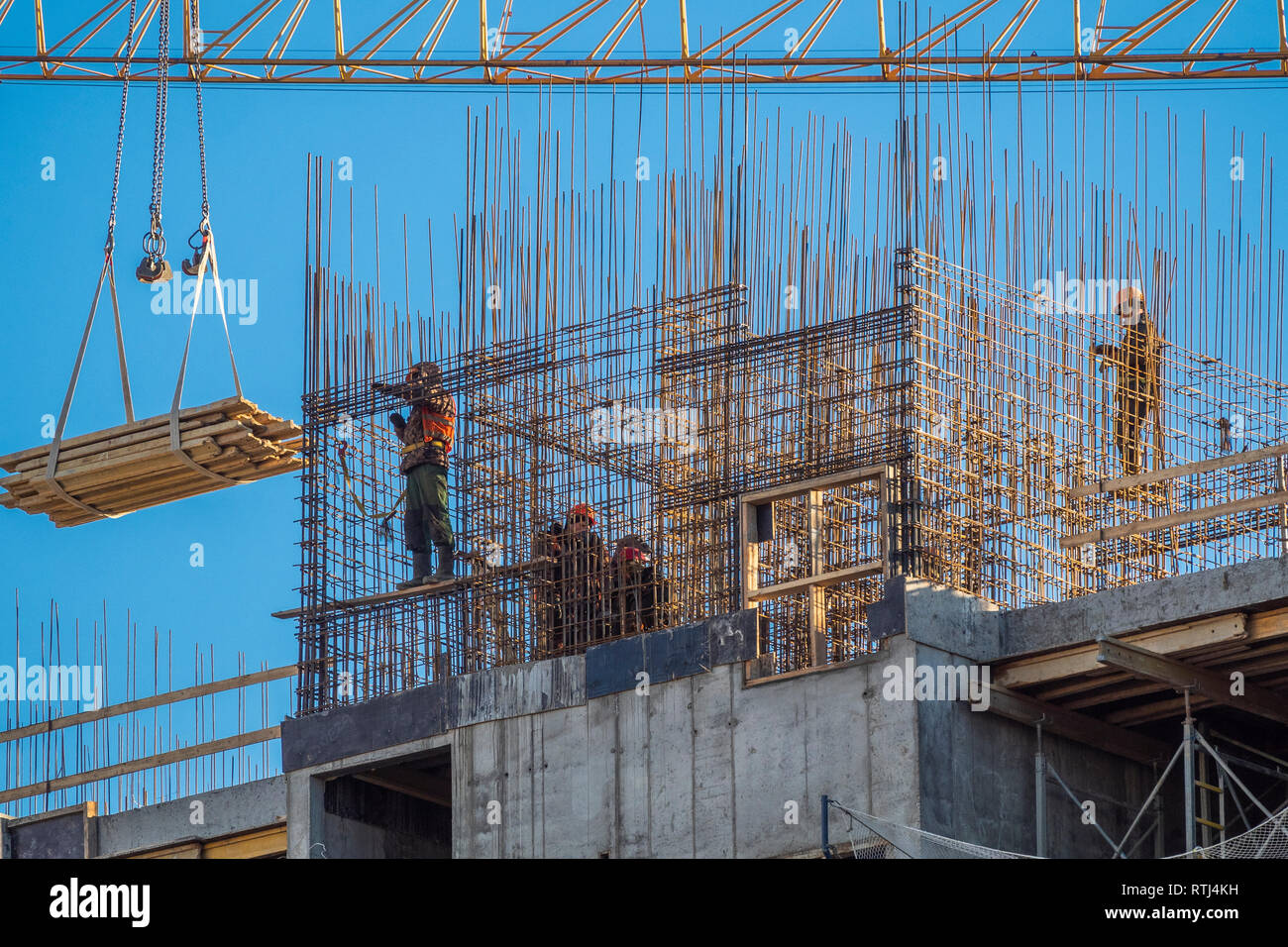 Russia, Moscow. Construction of the new residential complex Stock Photo ...