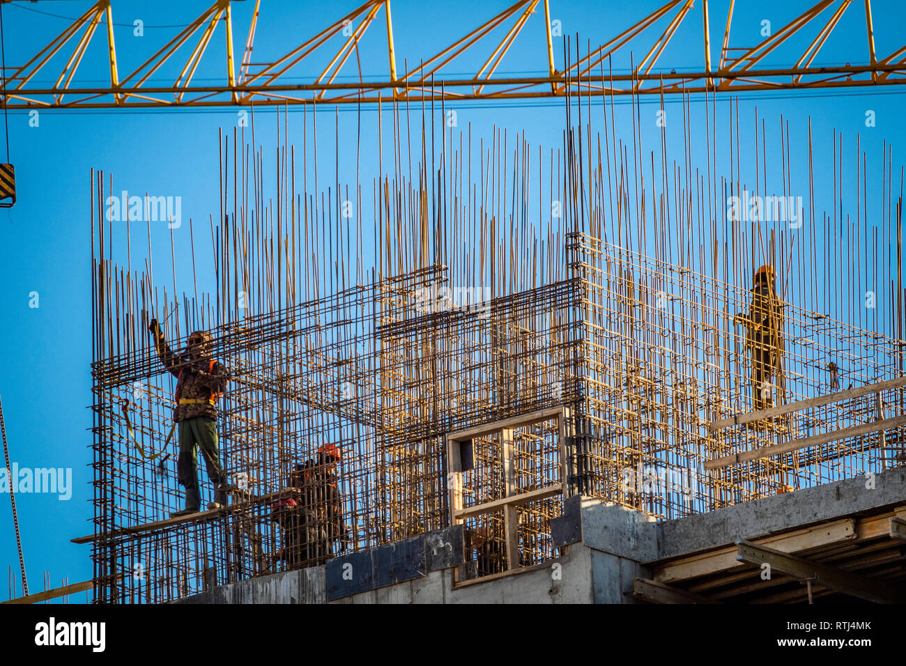 Russia, Moscow. Construction of the new residential complex Stock Photo ...