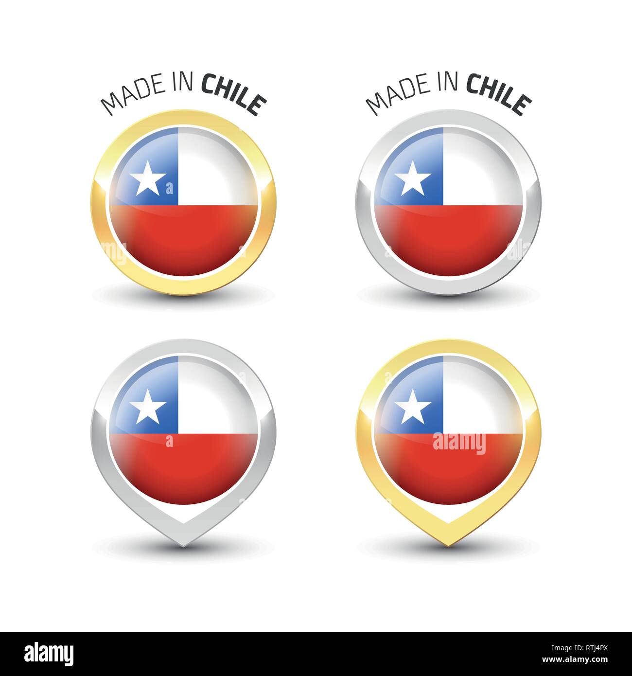 Produced in chile Stock Vector Images - Alamy