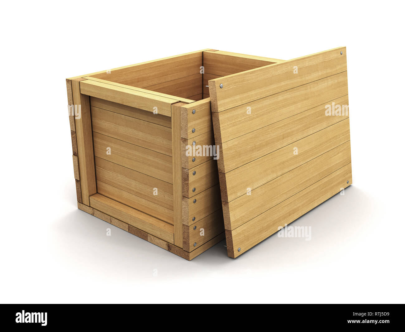 Wooden crate. Image with clipping path Stock Photo - Alamy
