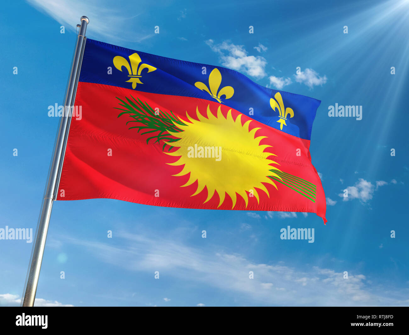 Official flag of guadeloupe hi-res stock photography and images - Alamy