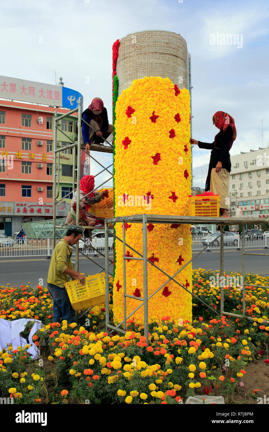 Landscape architecture, Unity Square, Hotan, Hotan Prefecture, Xinjiang ...
