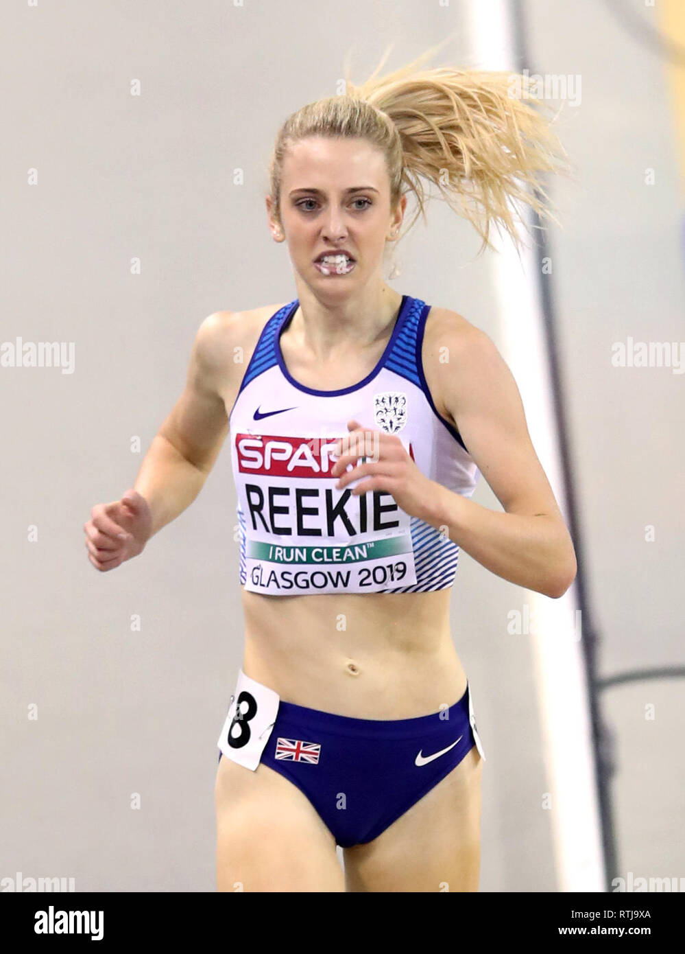 Great Britain's Jemma Reekie in the 1500m Women Heat 2 during day one ...