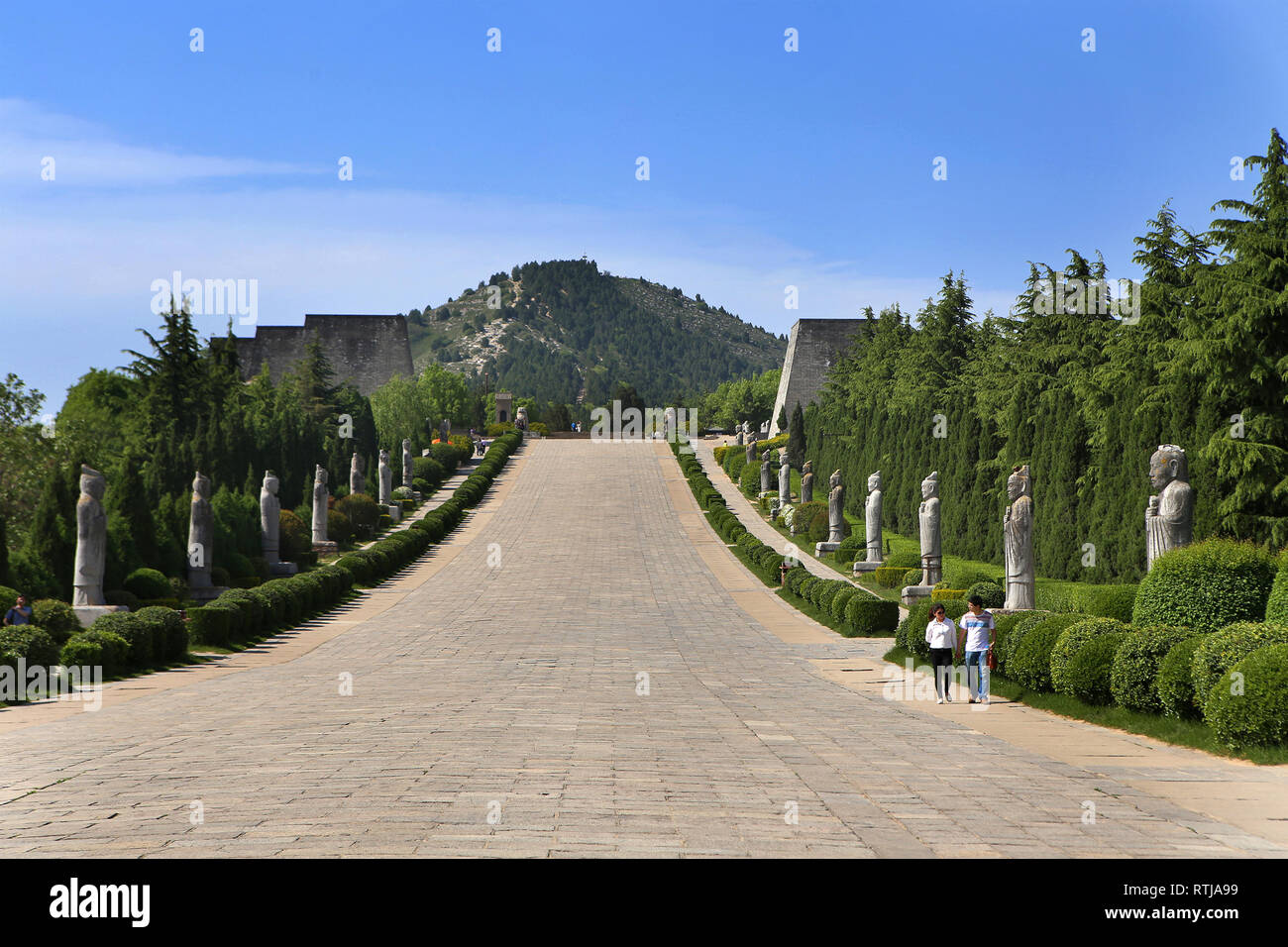 Qianling, Tang dynasty tomb, 7th century, near Xian, China Stock Photo ...