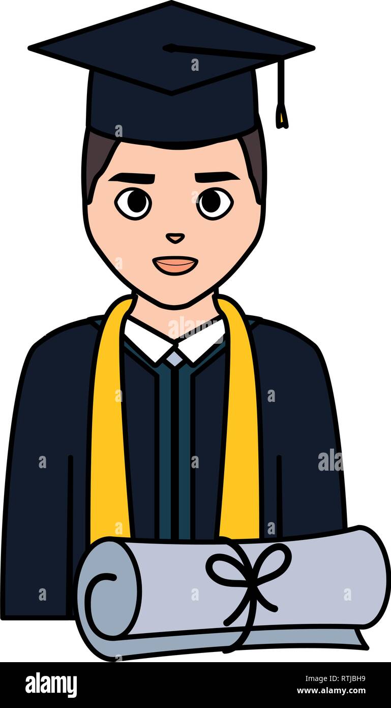 Estudiantes Dibujos Graduando