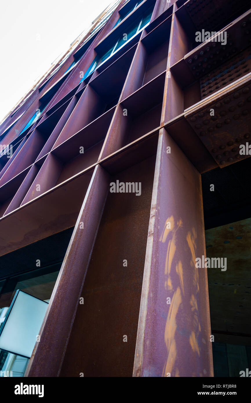 An exo-skeleton, fabricated entirely of weathering steel, created the ...