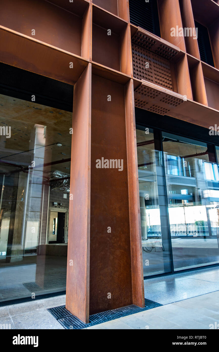 An exo-skeleton, fabricated entirely of weathering steel, created the ...