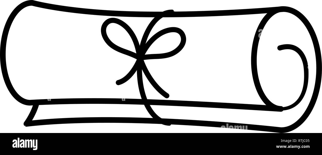 graduation certificate roll icon vector illustration design Stock ...