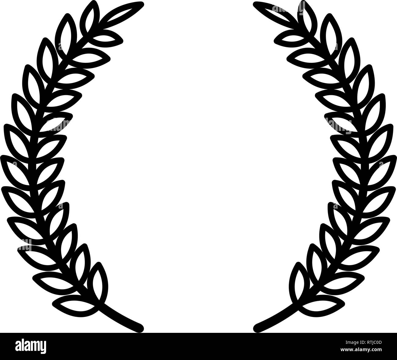 wreath leafs crown premium vector illustration design Stock Vector ...