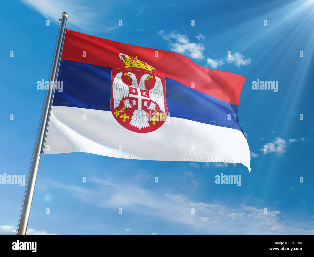 Serbia serbian serb flag map hi-res stock photography and images - Alamy