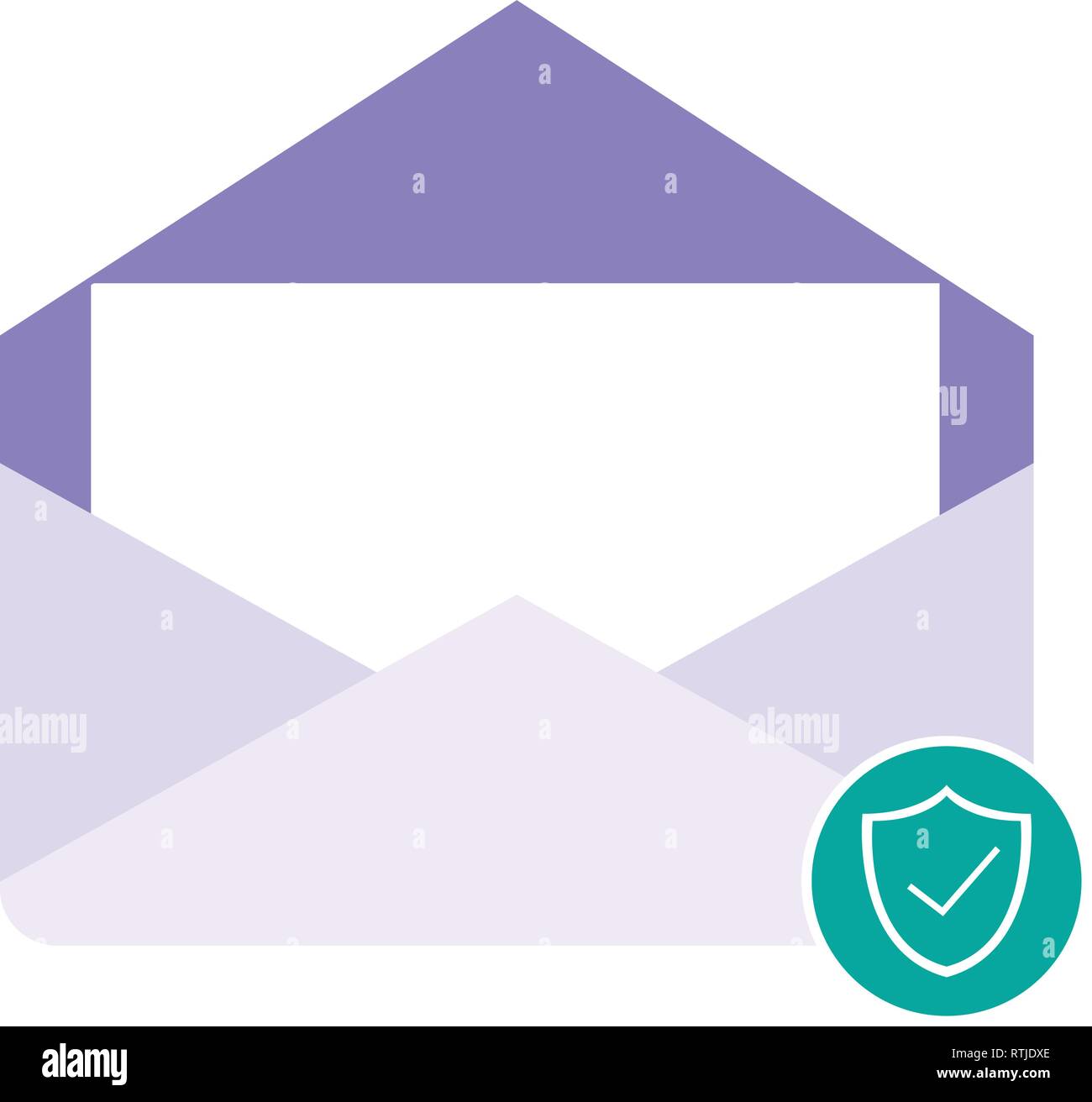 envelope mail with shield vector illustration design Stock Vector Image ...