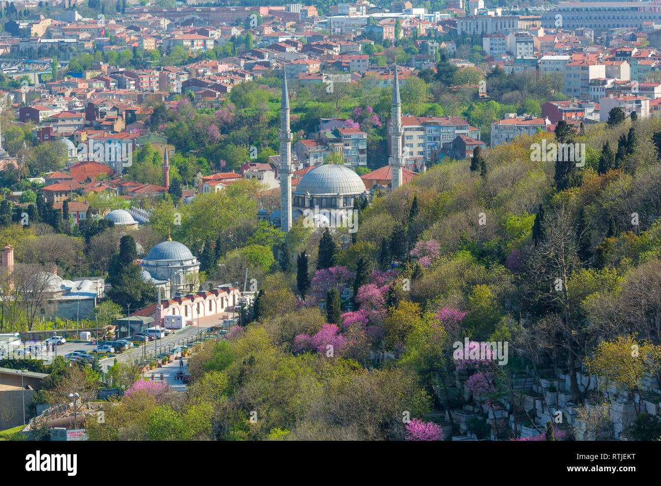 Cityscape from Pierre Loti Cafe, Eyup, Istanbul, Turkey Stock Photo - Alamy