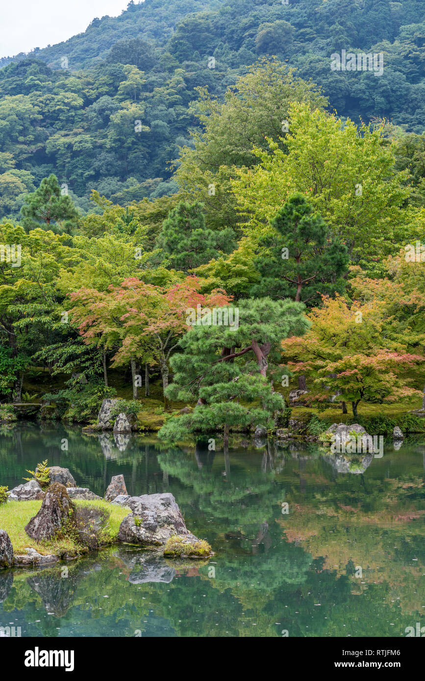 The garden of Tenryu-ji temple. Designated as a Special Place of Scenic ...