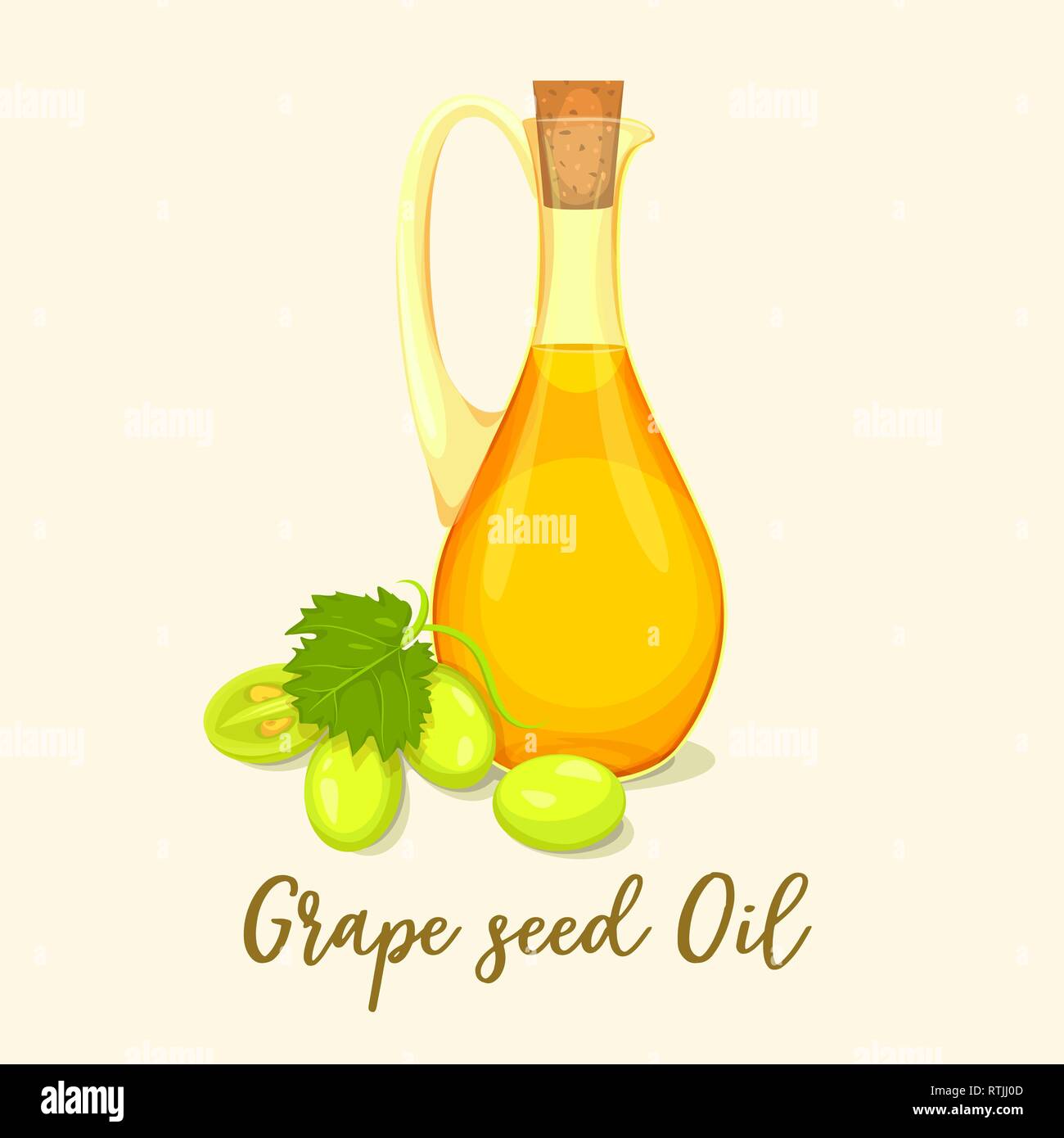 Grape seed oil beauty Stock Vector Images - Alamy