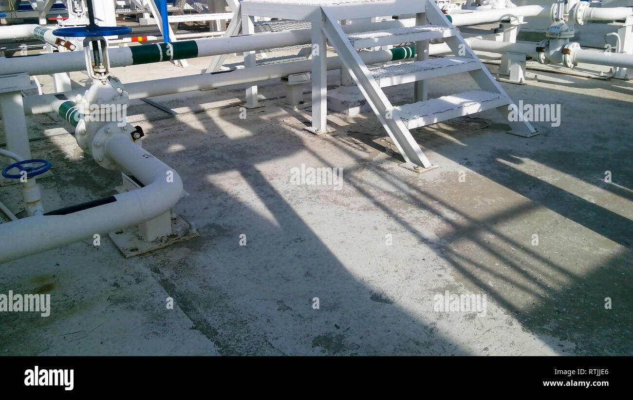 The oil refinery. Equipment for primary oil refining Stock Photo - Alamy