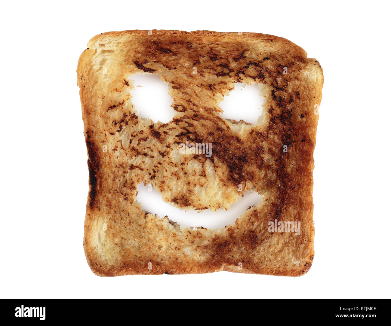Happy toast isolated on white background Stock Photo - Alamy