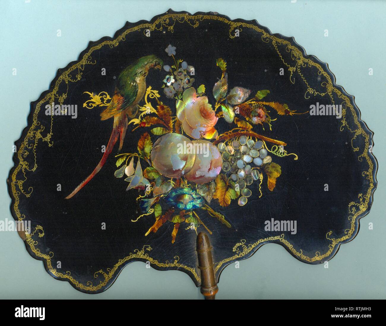 Decorative Victorian papier mache face screen circa 1865 Stock Photo ...