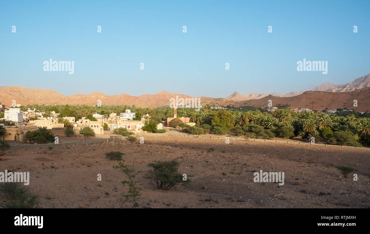 Small Omani village under the mountains and near Qurayyat (Oman Stock ...