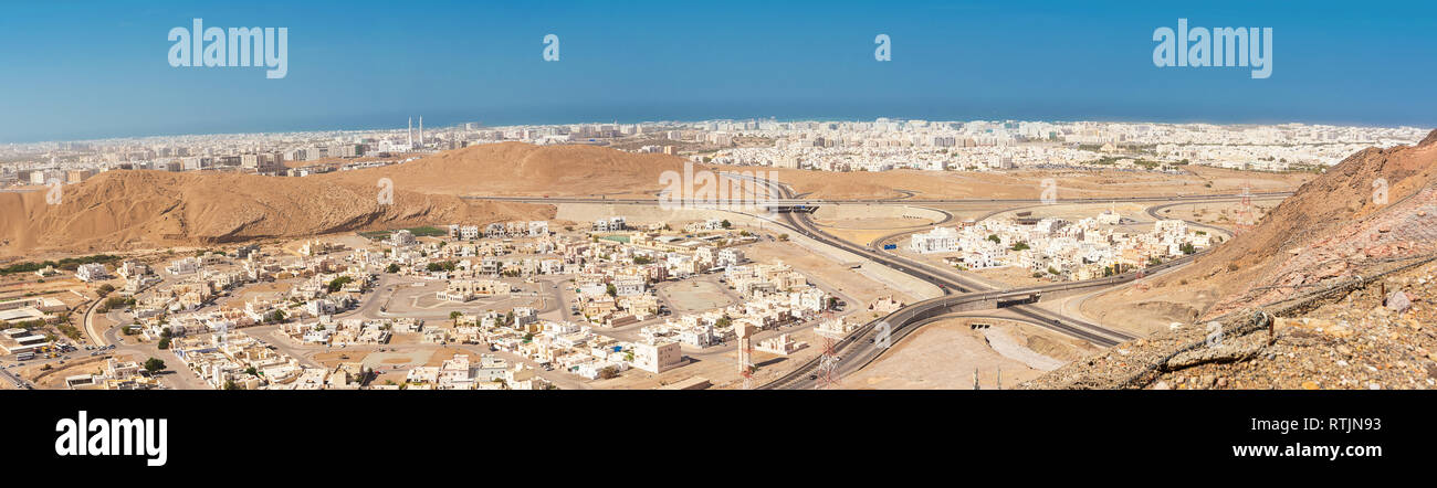 Top view of the city of Muscat (Oman Stock Photo - Alamy