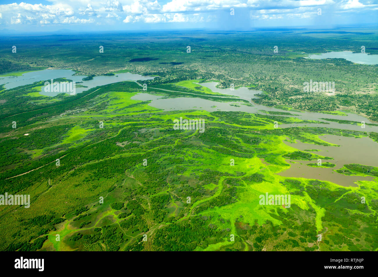 Aerial landscape, Tanzania, East Africa Stock Photo - Alamy