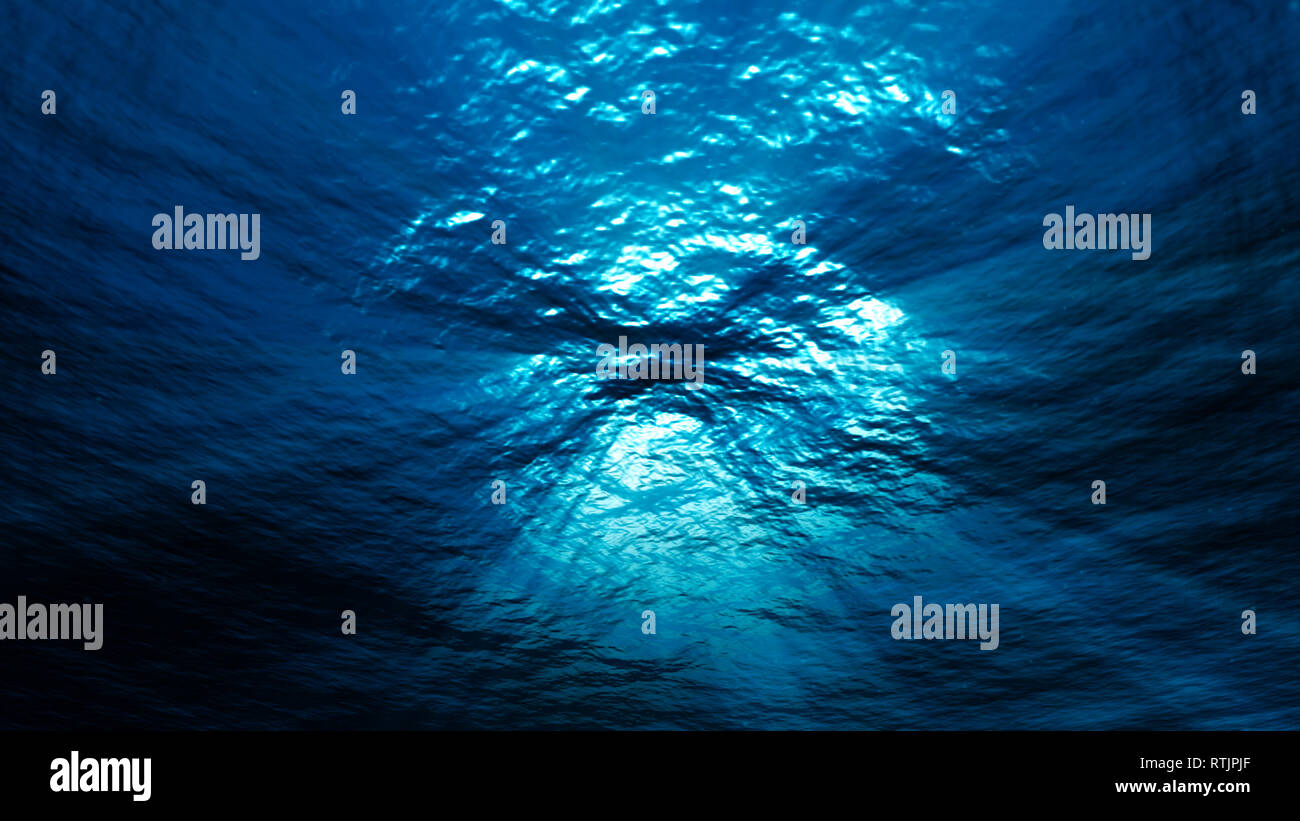 light underwater abstract blue ocean background Stock Photo - Alamy