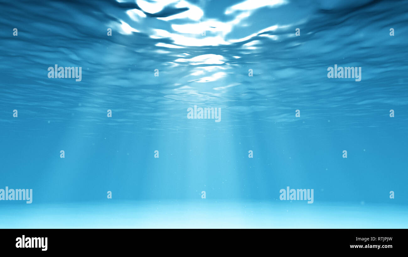 light underwater abstract blue ocean background Stock Photo - Alamy