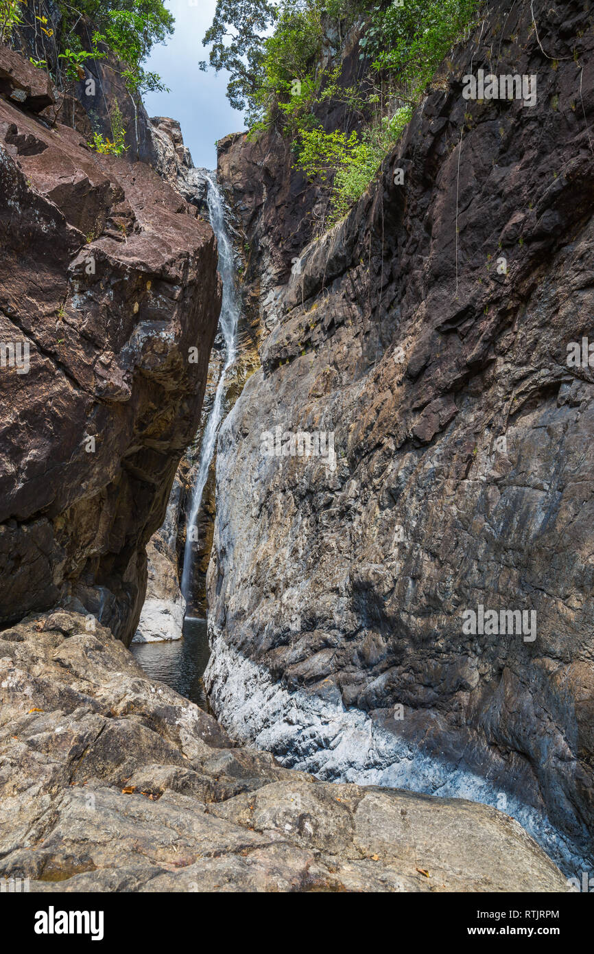 Waterfall on the island of Koh Chang in Thailand Stock Photo - Alamy