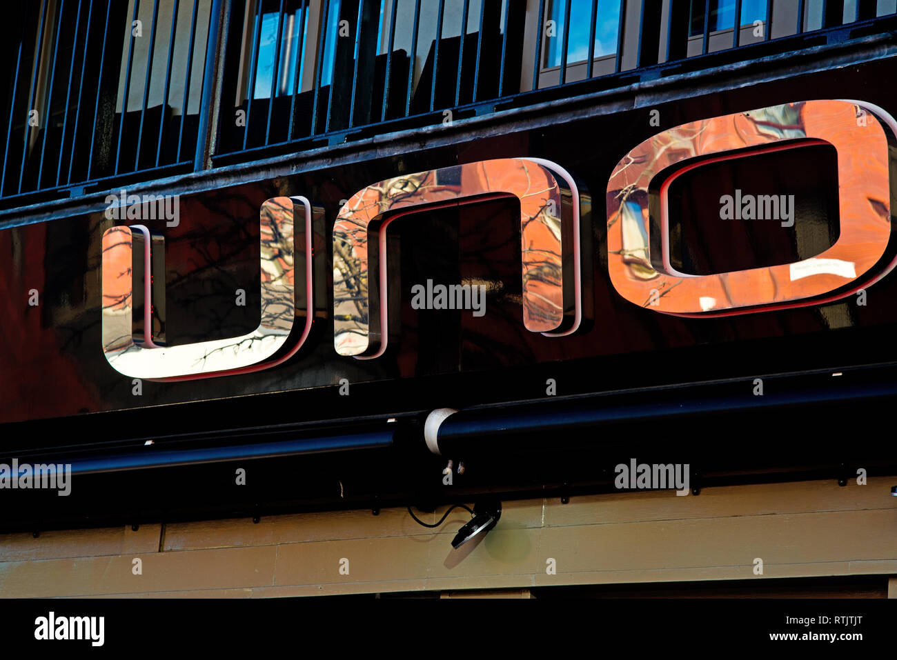 Uno Restaurant, Linthorpe Road, Middlesbrough, Cleveland, England Stock ...