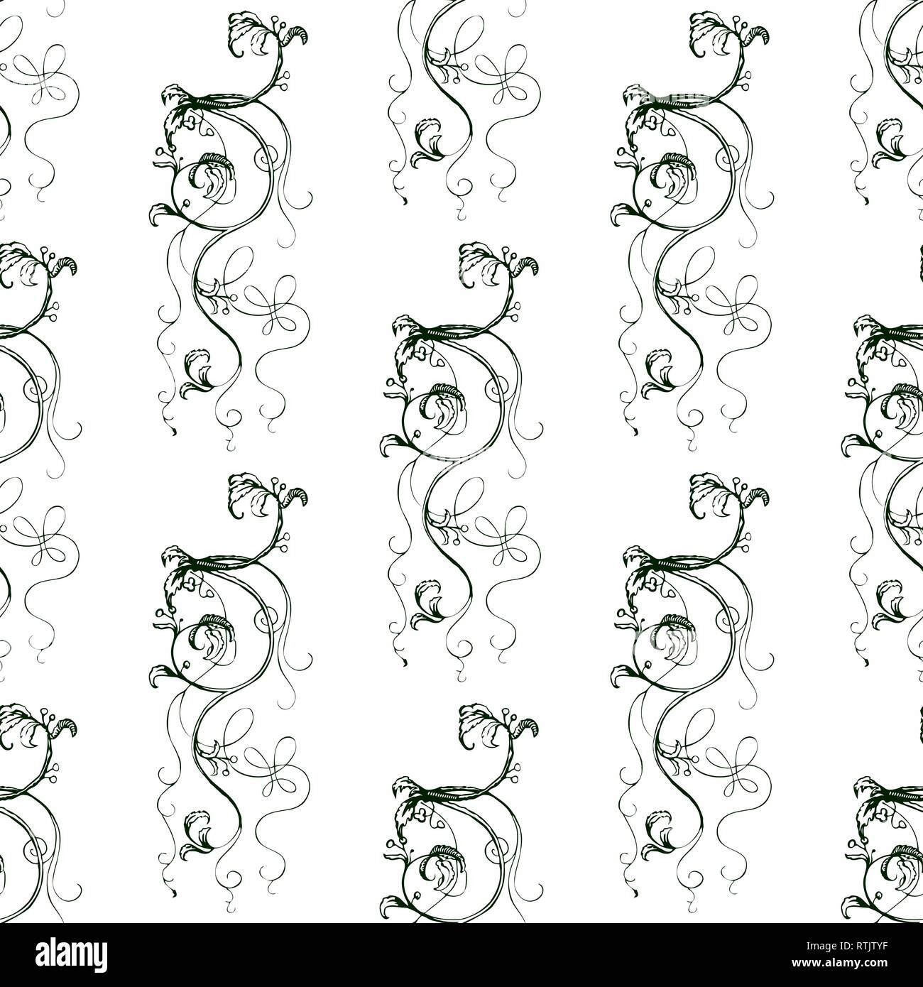 Ancient floral seamless background, Vector illustration Stock Vector ...