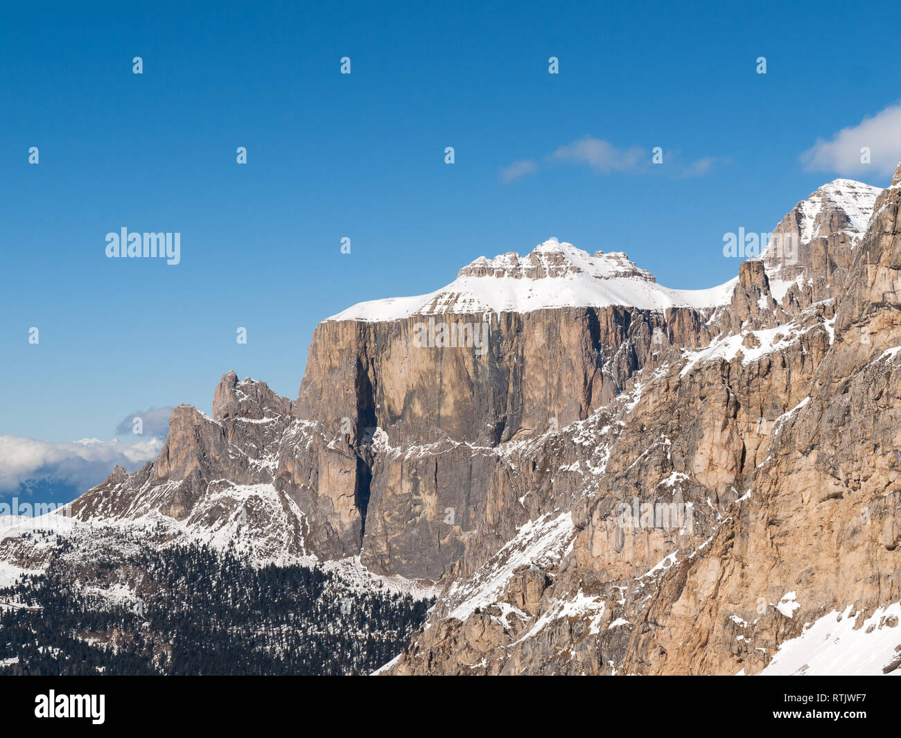 Dolomites Alps - overlooking the Sella group in Val Gardena. Italy ...