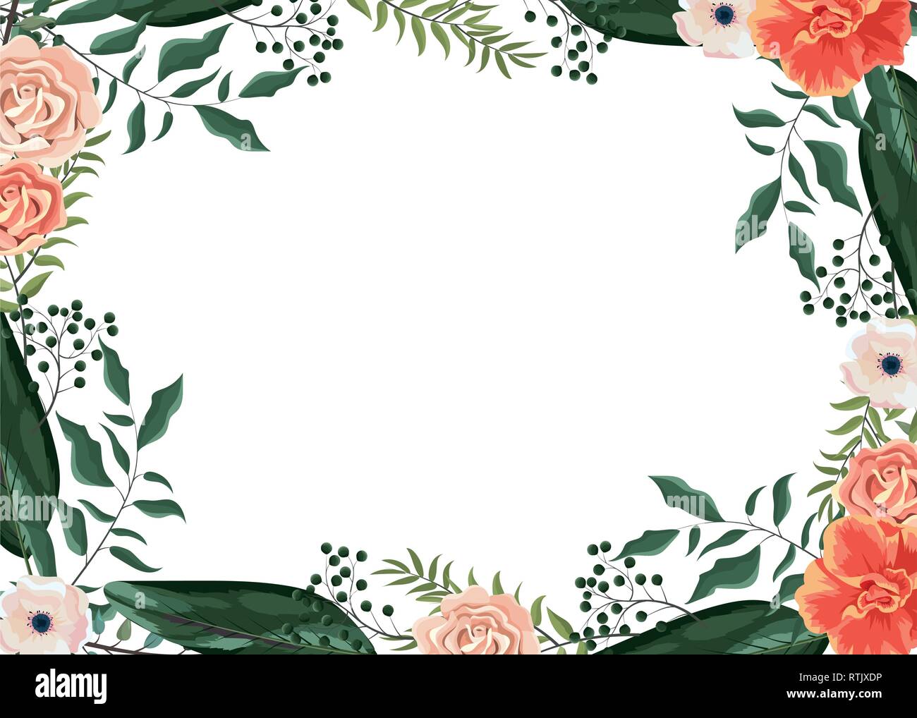 Spring floral frame Stock Vector Image & Art - Alamy