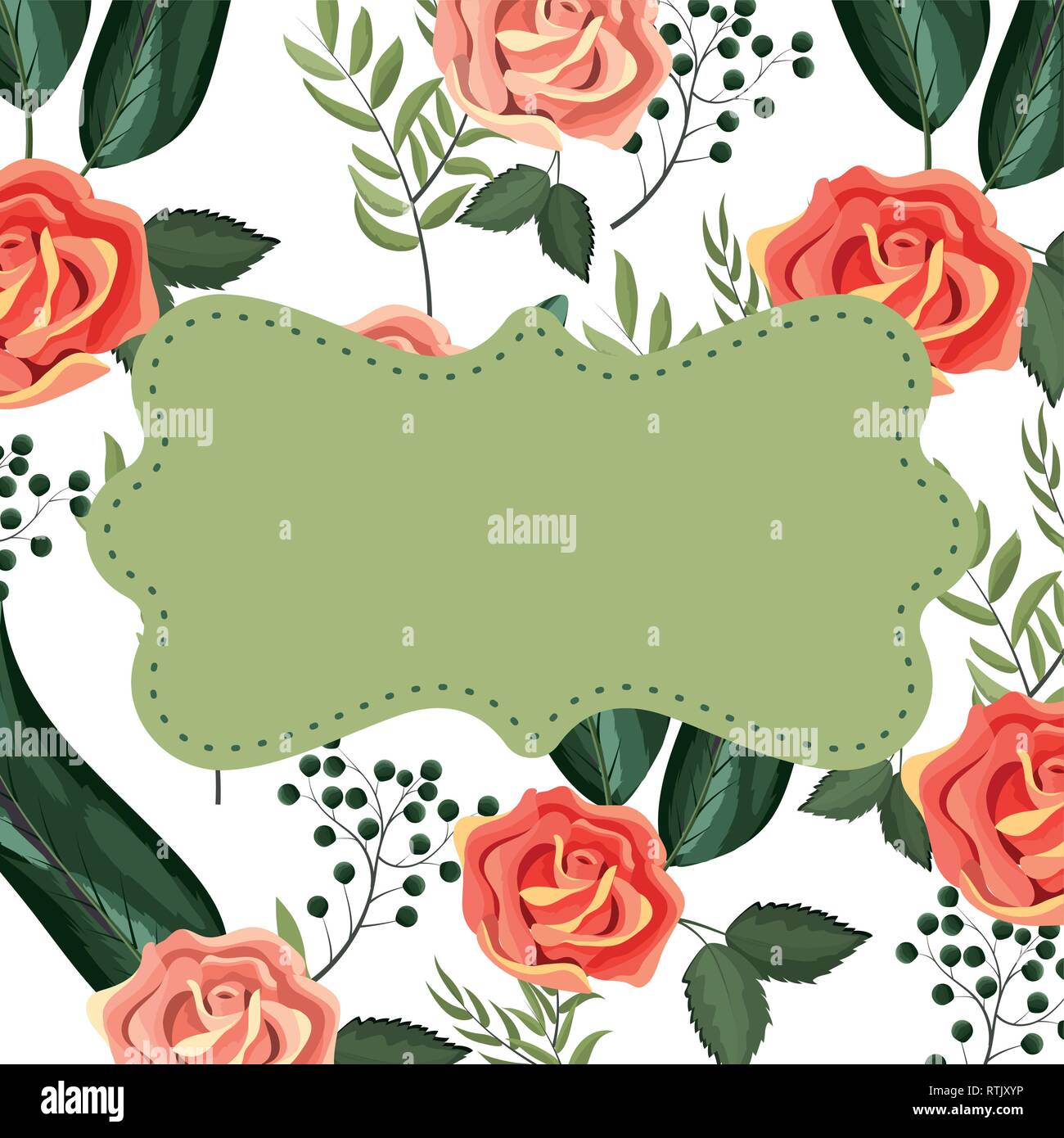 Spring floral frame Stock Vector Image & Art - Alamy